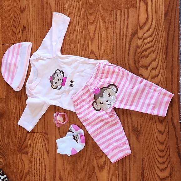 Matching Sets | New 4 Piece Baby Girl Monkey Set To 3 Months | Poshmark